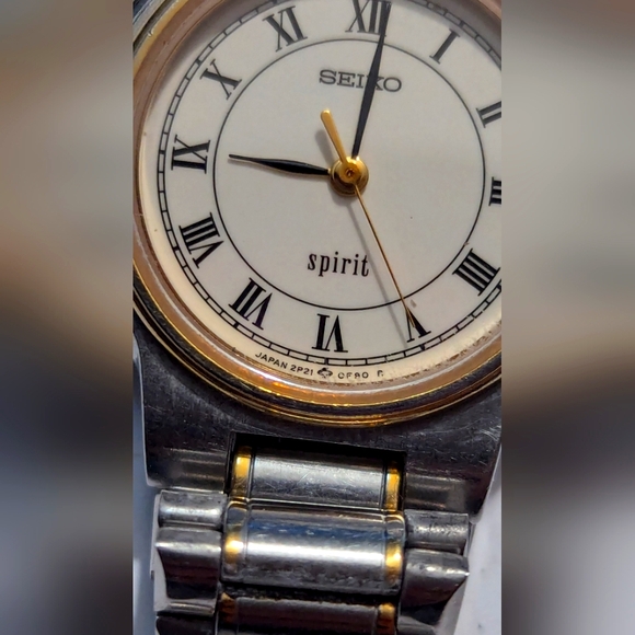 Seiko | Accessories | Vintage Seiko Spirit 7n 6b10 White Dial Womens ...